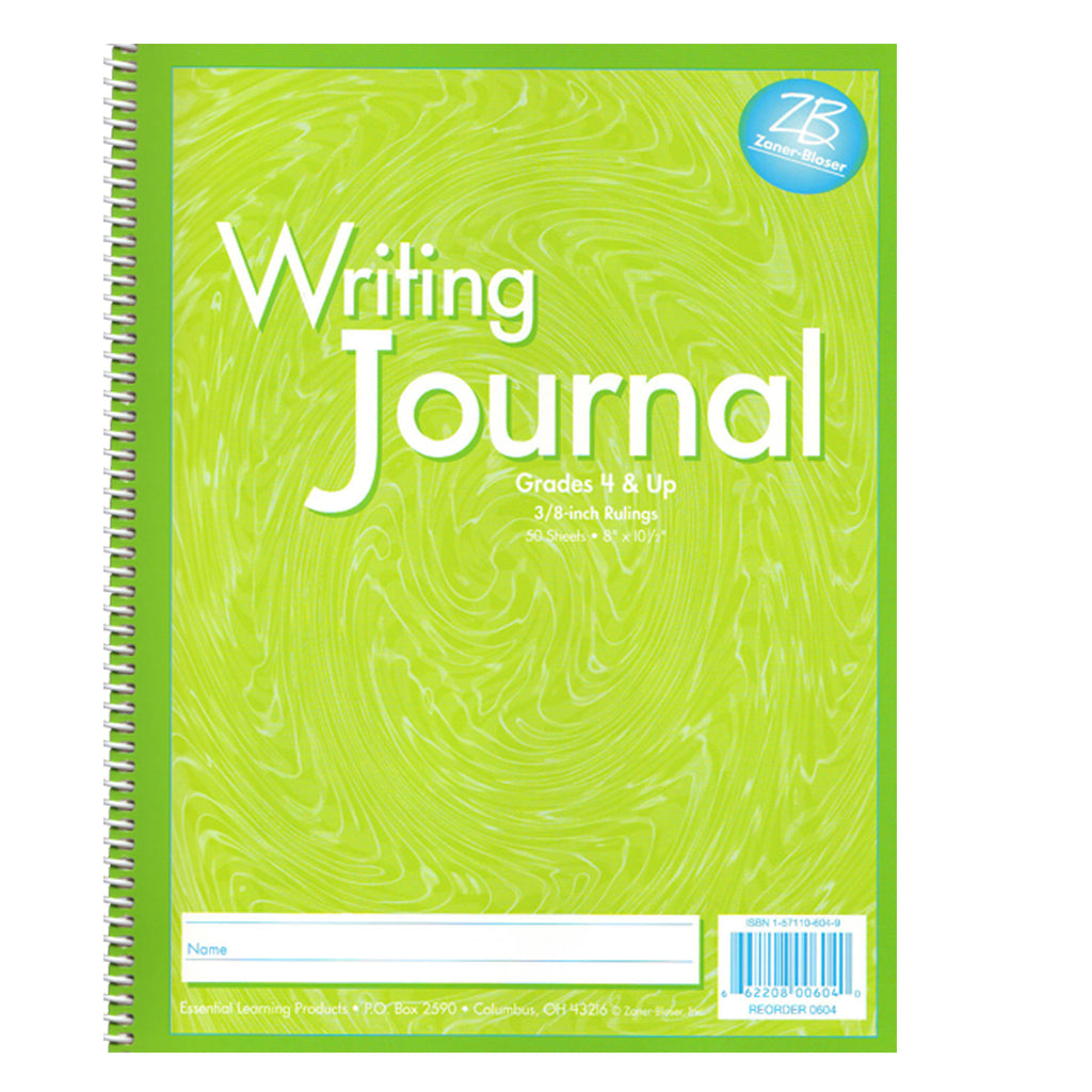 Essential Learning Products Green Writing Journal, 3/8" Ruling, Grades ...