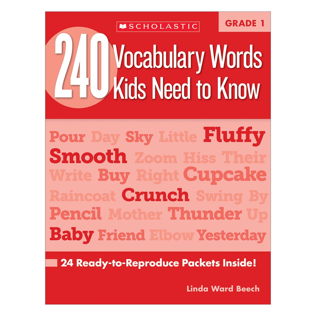 Scholastic 240 Vocabulary Words Kids Need to Know: Grade 1 | SC-546050 ...