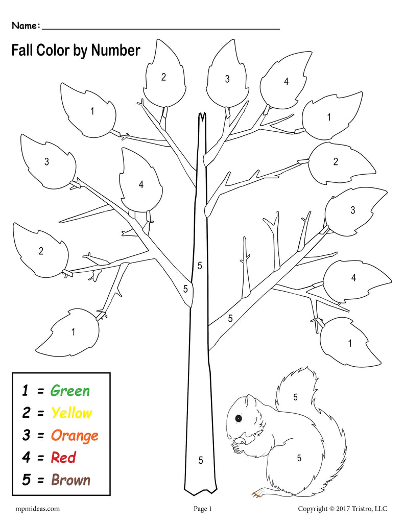 Preschool Color By Number Printables Preschool Color By Number Printables