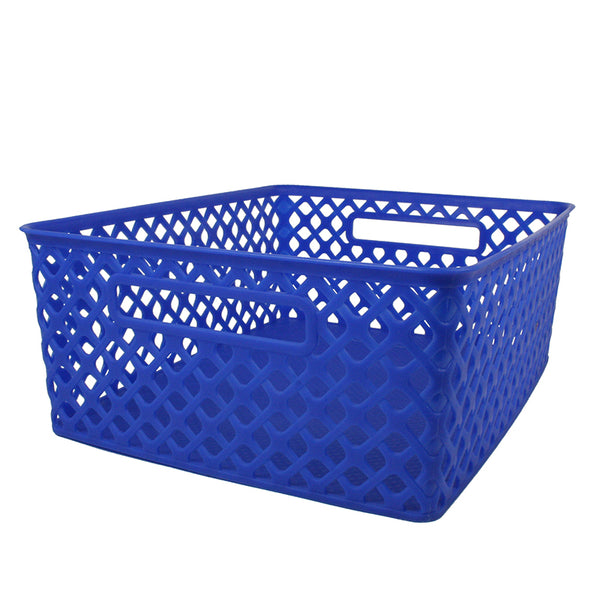 Romanoff Medium Woven Basket, Blue | ROM74104 – SupplyMe