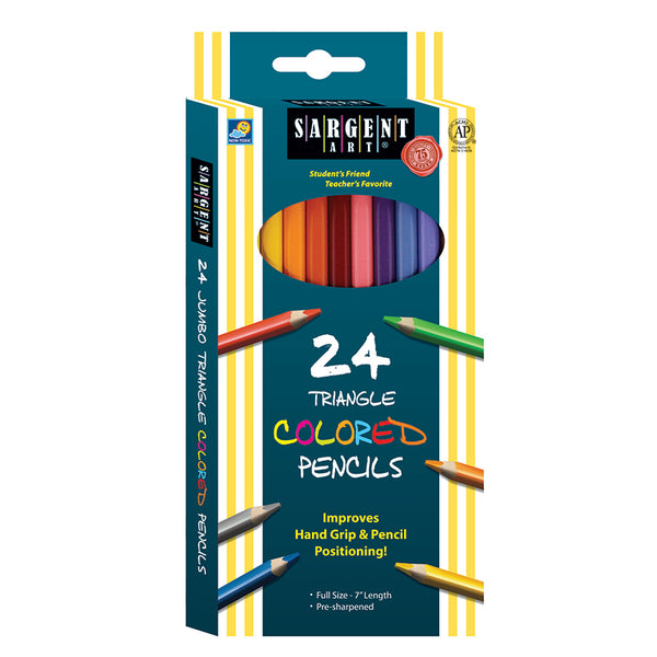 Sargent Art® Triangle Colored Pencils, 24 Count | SAR227207 – SupplyMe