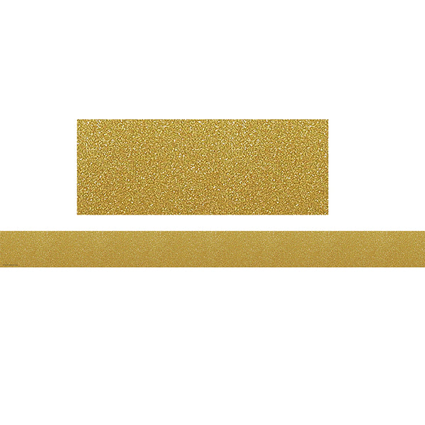 Teacher Created Resources Gold Shimmer Straight Bulletin Board Border ...