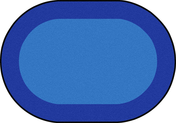 Joy Carpets All Around™ Blue Classroom Carpet, 7'8" x 10'9" Oval ...