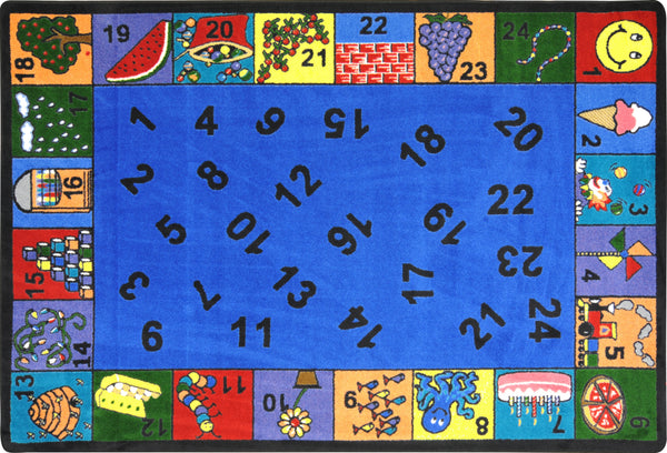 Joy Carpets Count On Me© Classroom Circle Time Rug, 7'8" x 10'9 ...