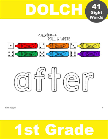 Dolch First Grade Sight Word Worksheets And Printables – SupplyMe
