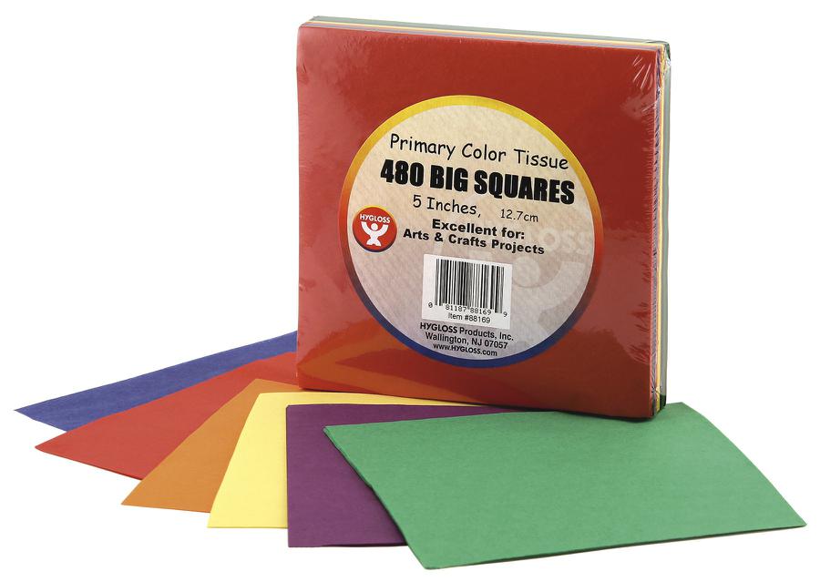 Hygloss Products 5" Tissue Paper Circles, Primary | HYG88155 – SupplyMe