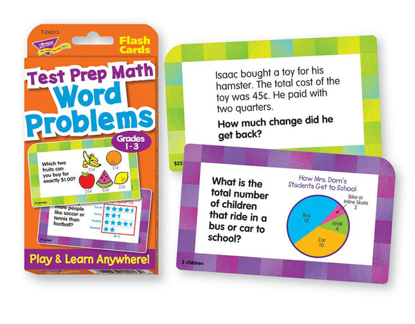 Trend Enterprises Word Problems Test Prep Math, Grades 1-3 Challenge ...