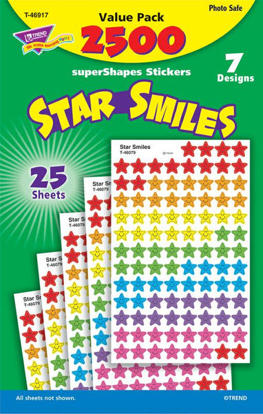 Trend Enterprises Star Smiles superShapes Stickers Value Pack | T-46917 ...