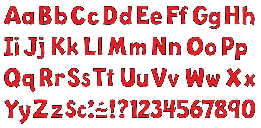 Trend Enterprises Red 4-Inch Playful Combo Ready Letters® | T-79742 ...