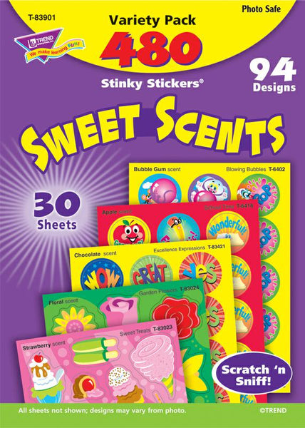 Trend Enterprises Sweet Scents Stinky Stickers® Variety Pack | T-83901 ...