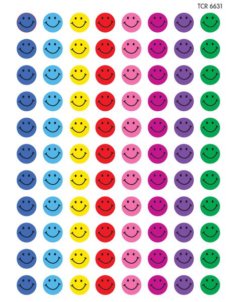 Teacher Created Resources Mini Happy Face Sparkle Stickers Valu-Pak ...