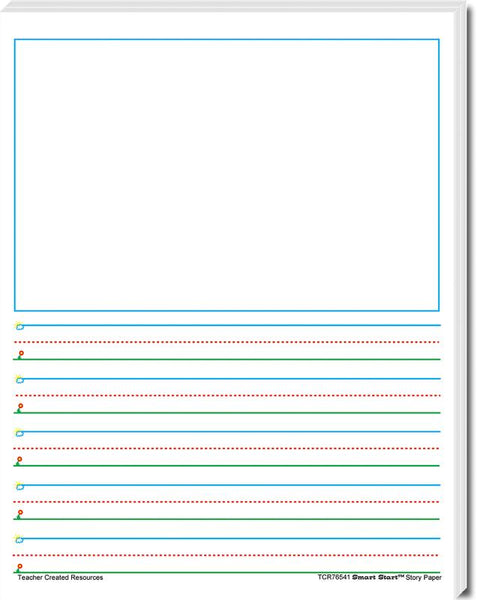 Teacher Created Resources Smart Start 1-2 Story Paper: 100 Sheets ...