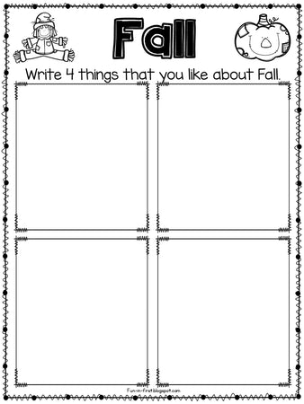 Fall Worksheets For First Grade